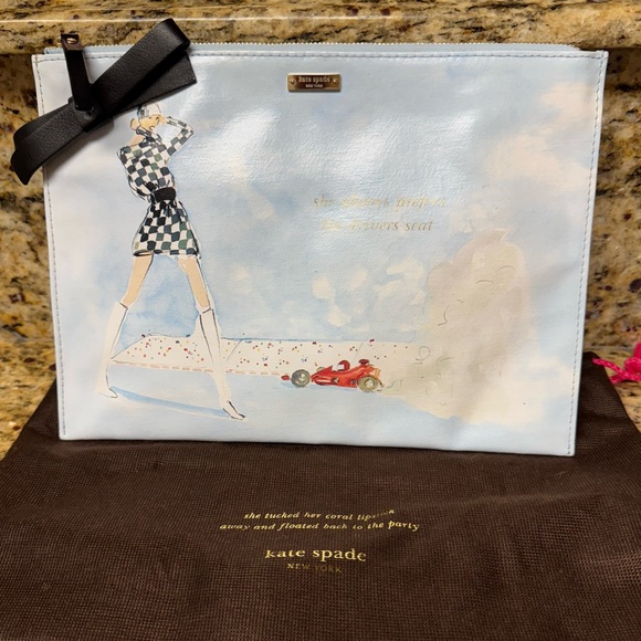 kate spade | Bags | Rare Kate Spade Euc Story Book Race Car Leather ...